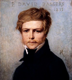 Portrait painting of David d'Angers by French painter Antoine Auguste ...